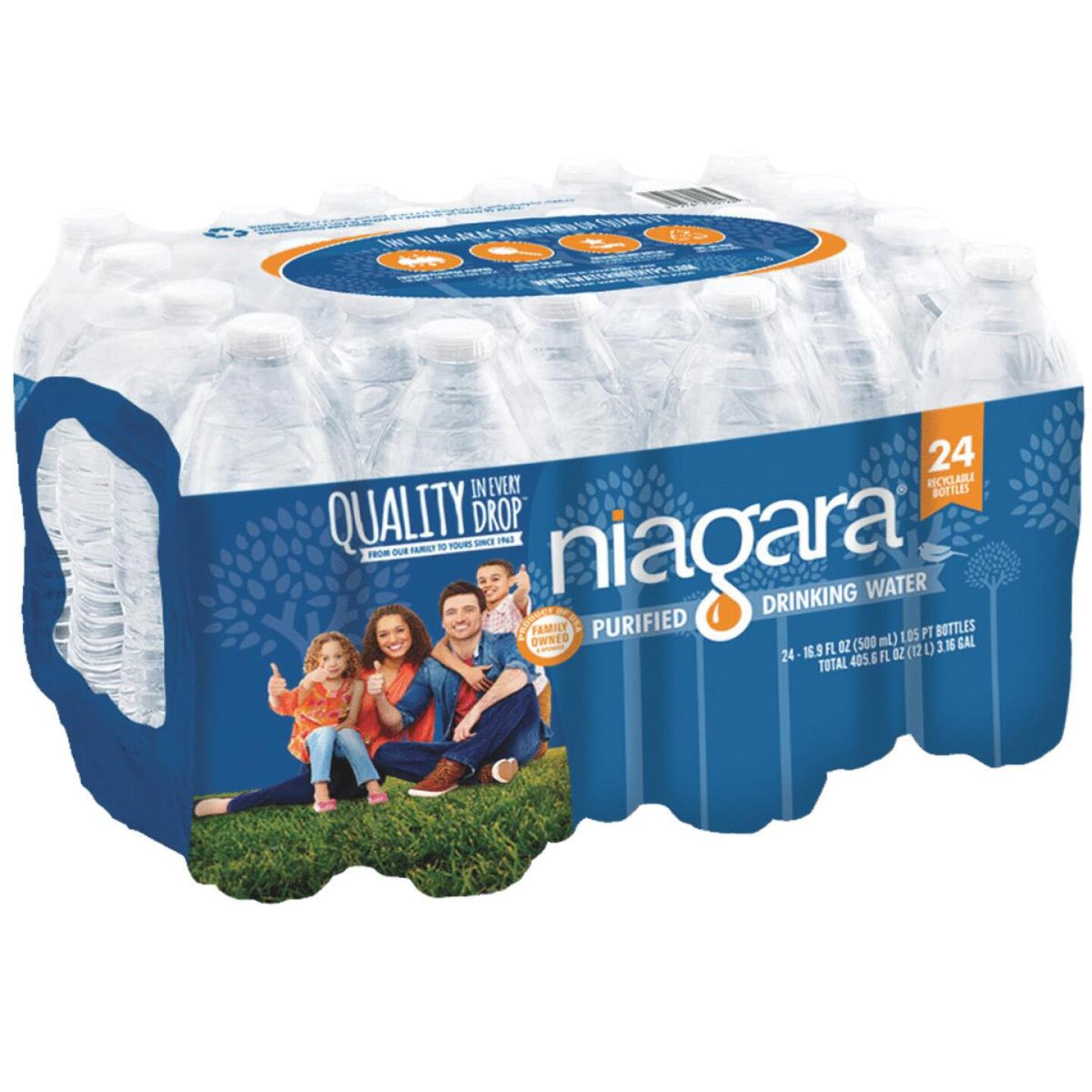Niagara 0.5 Liter Bottled Purified Water (24-Pack) - Bradford, NH ...