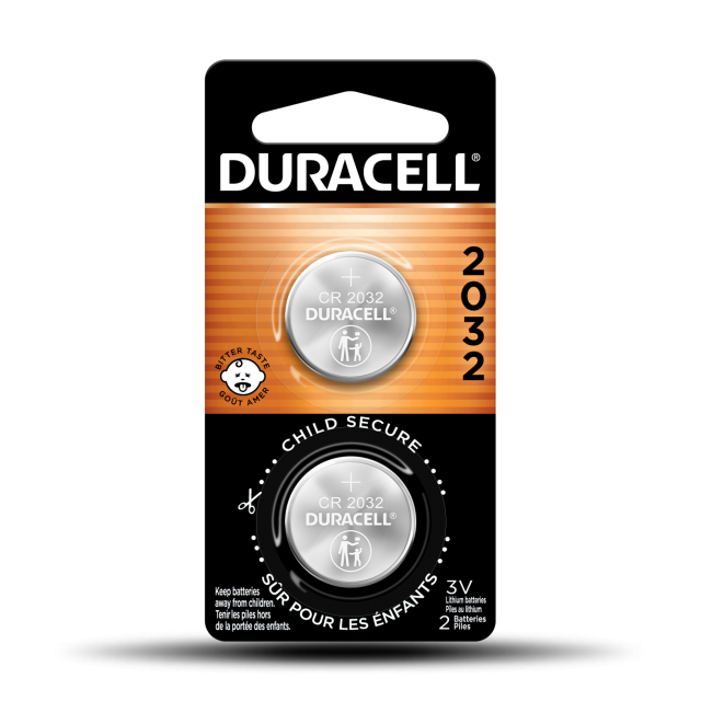 Duracell CR 2032 Lithium Coin Battery with Bitter Coating - Bradford ...