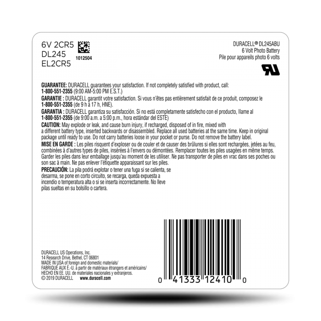 Duracell Ultra Lithium 245 Battery - Bradford, NH - Lumber Barn