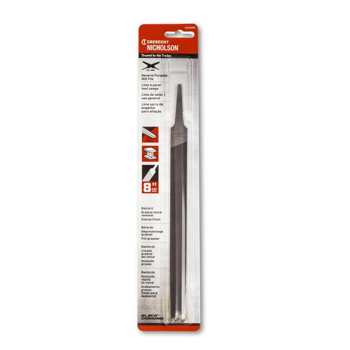 Crescent Nicholson 6" Mill Single Cut Bastard File with Red Handle ...